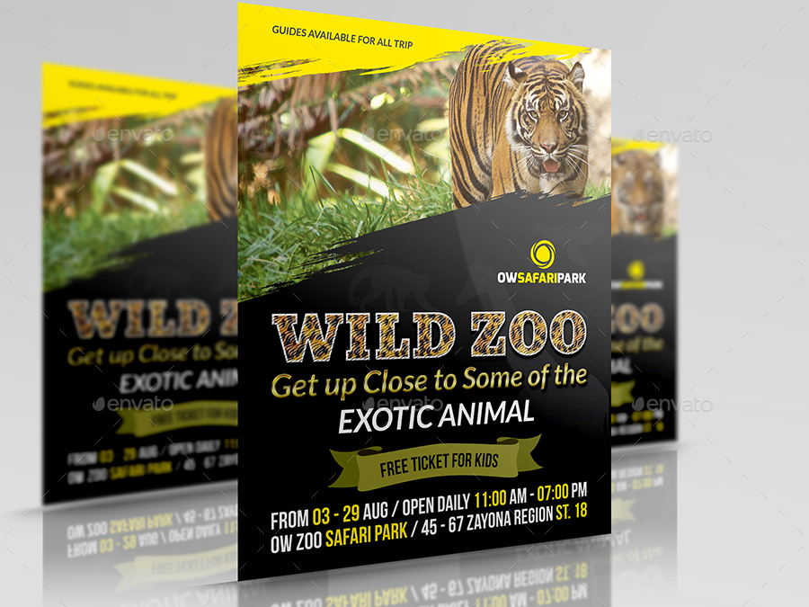 Zoo Advertising Bundle, Print Templates | GraphicRiver