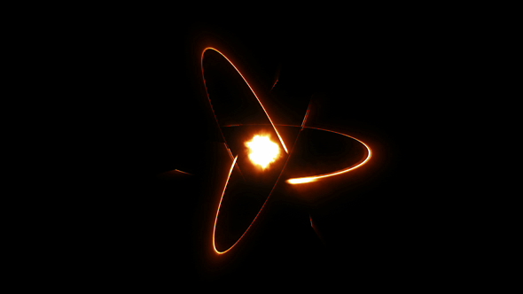 Atom with Electrons Spinning, Motion Graphics | VideoHive