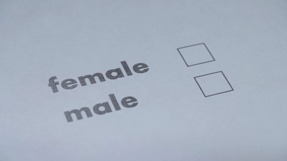 Filling the Questionnaire, Sex Selection of Male or Female, Stock Footage