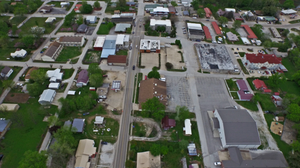 Drone Flying Over Small Town, Stock Footage | VideoHive