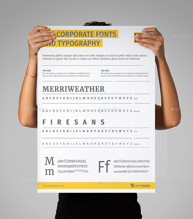 Brand Typography Template, Print Templates | GraphicRiver