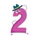 Cute and Funny Colorful 2 Number Characters, Vectors | GraphicRiver