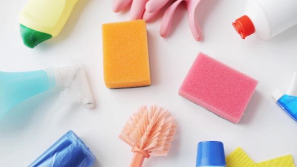 Cleaning Stuff on White, Stock Footage | VideoHive