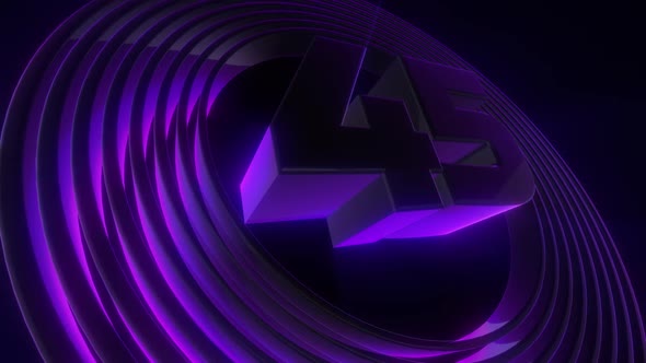 3d purple countdown, Motion Graphics | VideoHive