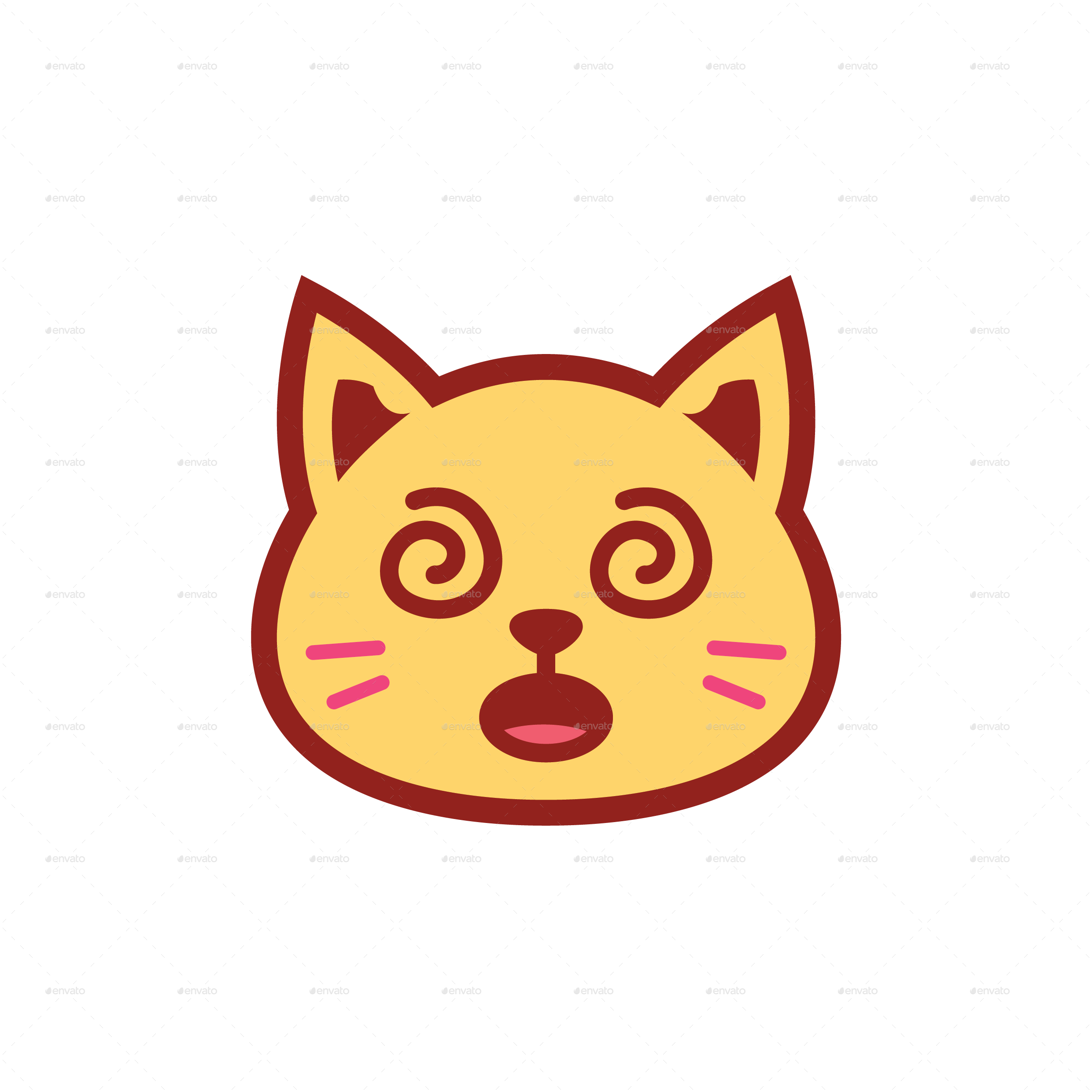 Cute Kitty Emoticon, Icons | GraphicRiver