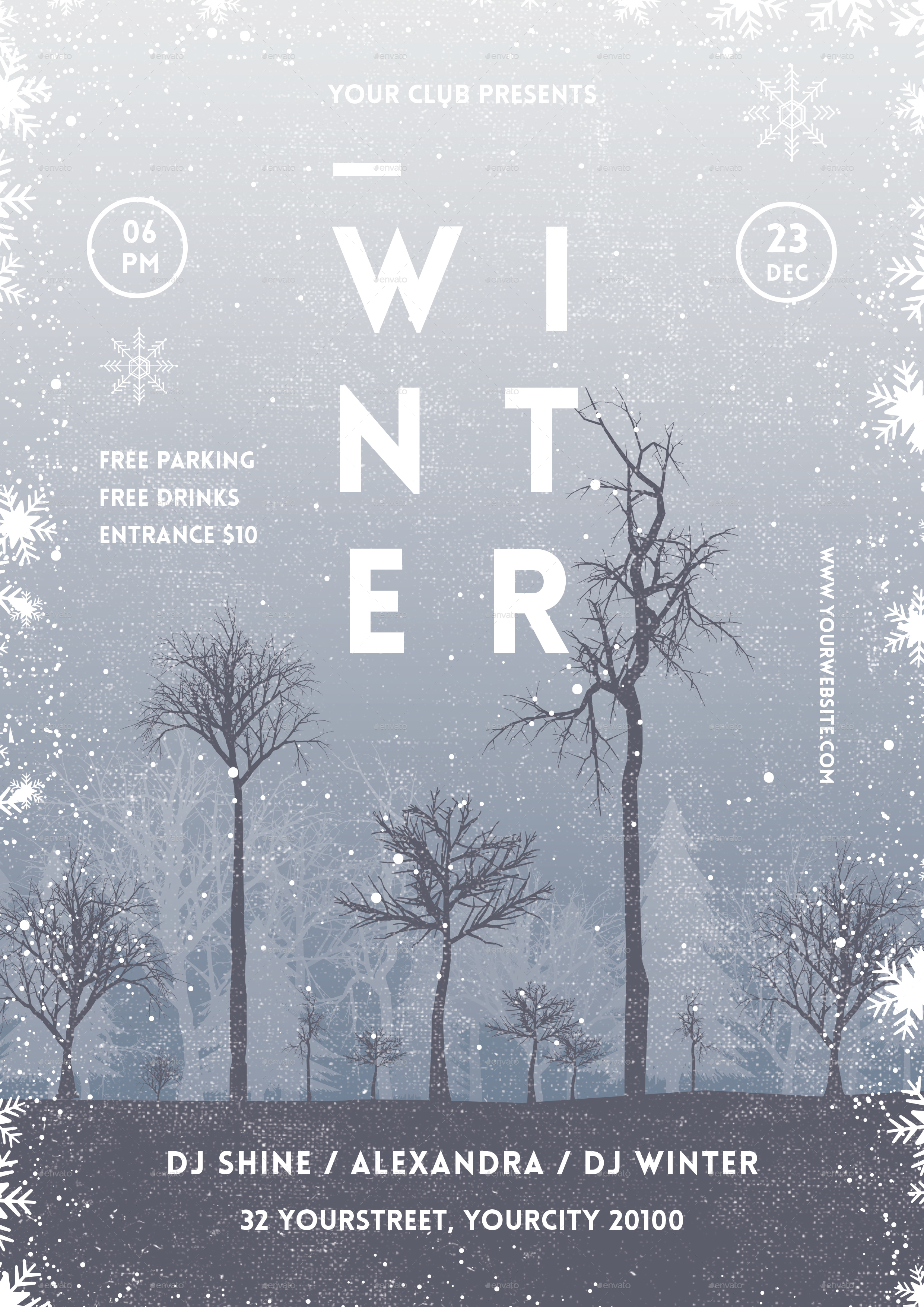 Winter Festival Flyer, Print Templates | GraphicRiver