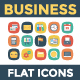 100 Business Flat Square Icons, Icons | GraphicRiver