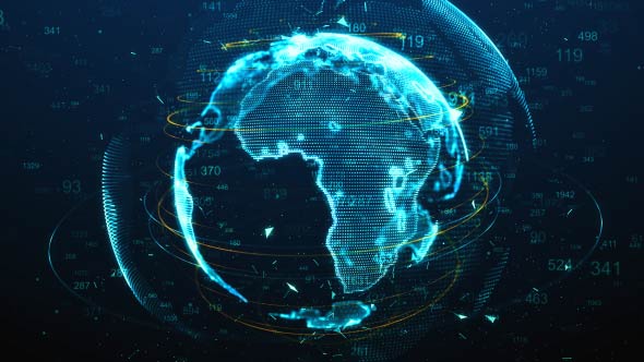 Digital Earth Technology Background, Motion Graphics | VideoHive