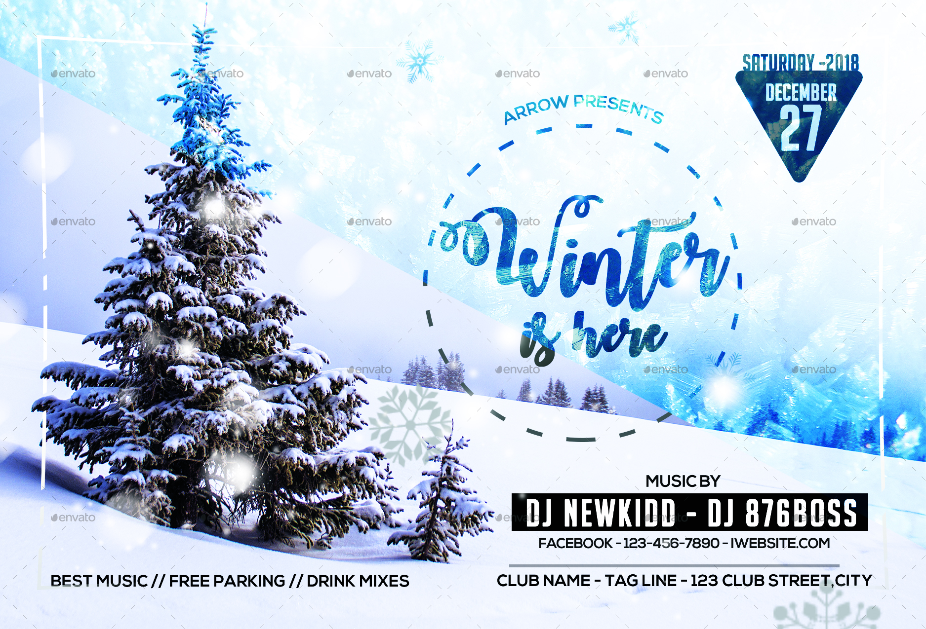 Winter Flyer Bundle, Print Templates | GraphicRiver