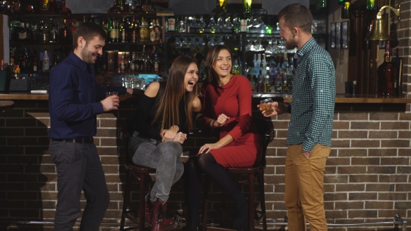 Two Men Meet in a Bar, Stock Footage | VideoHive