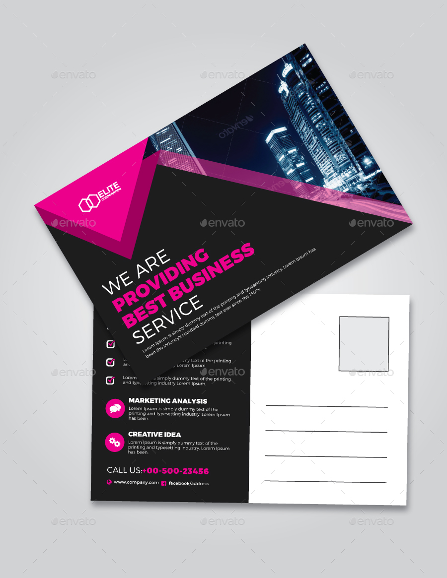 Post Card Design, Print Templates | GraphicRiver