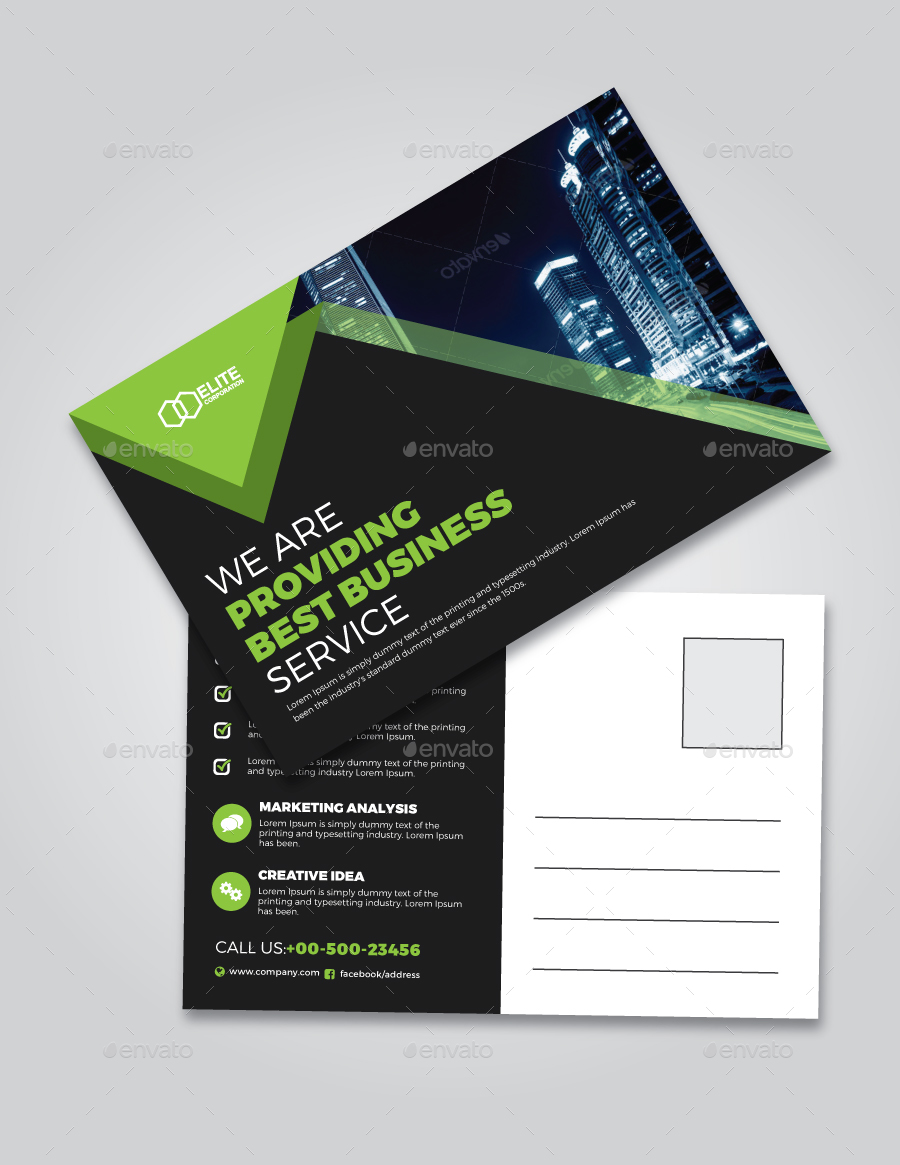 Post Card Design, Print Templates | GraphicRiver