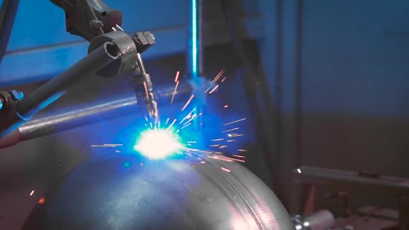 Automated Electric Welding on Factory, Stock Footage | VideoHive