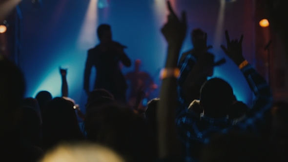 People Dancing at Live Music Concert, Stock Footage | VideoHive