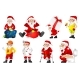 Vector Set for Christmas with Santa Claus. by Visual_Generation ...