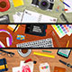 Set of Flat Design Concepts for Business and Creative Workspace, Vectors