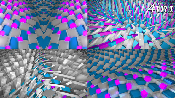 Cube Transform - VJ Loop Pack (4in1), Motion Graphics | VideoHive