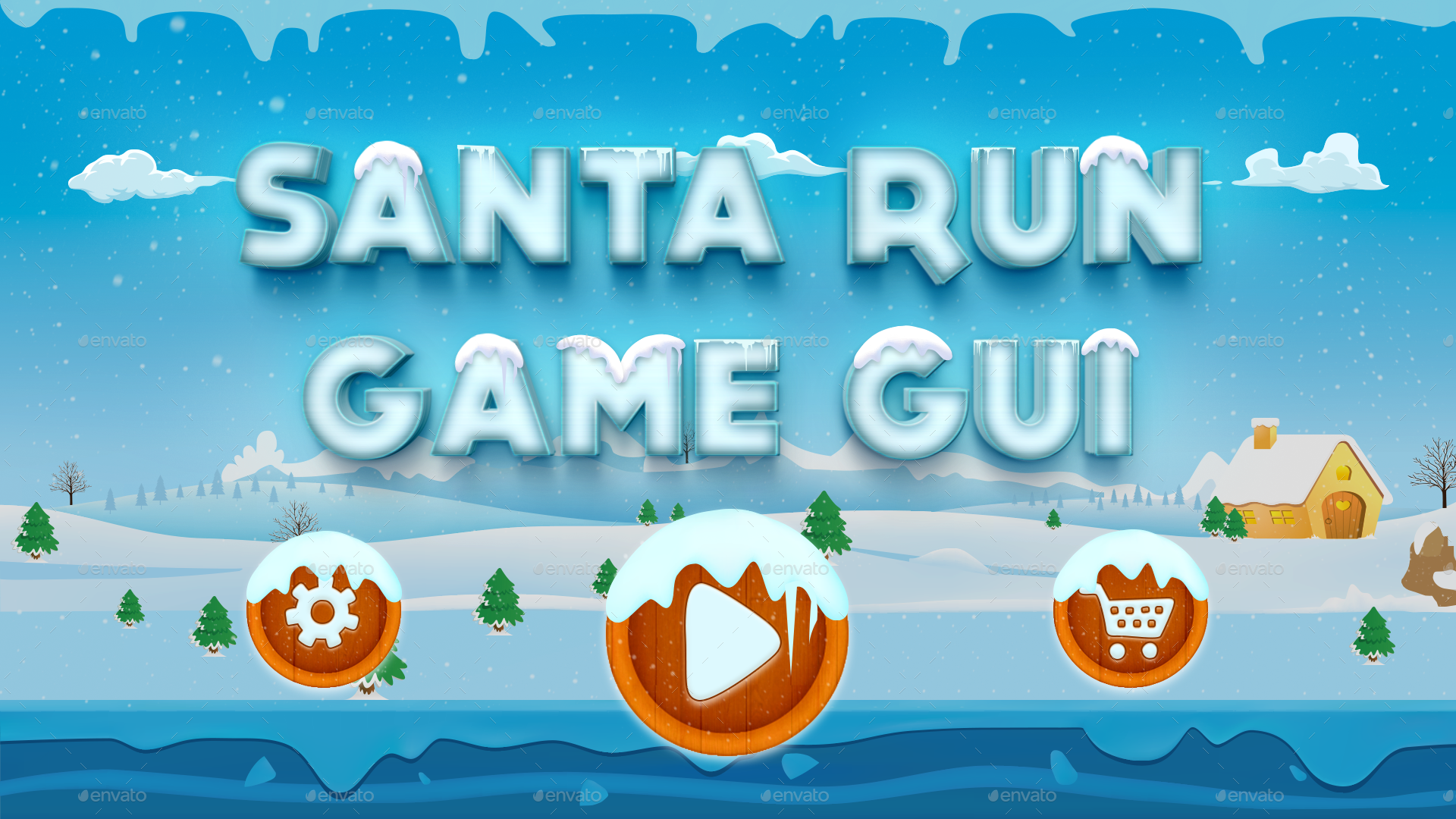 Santa Run Game Graphics Kit, Game Assets | GraphicRiver