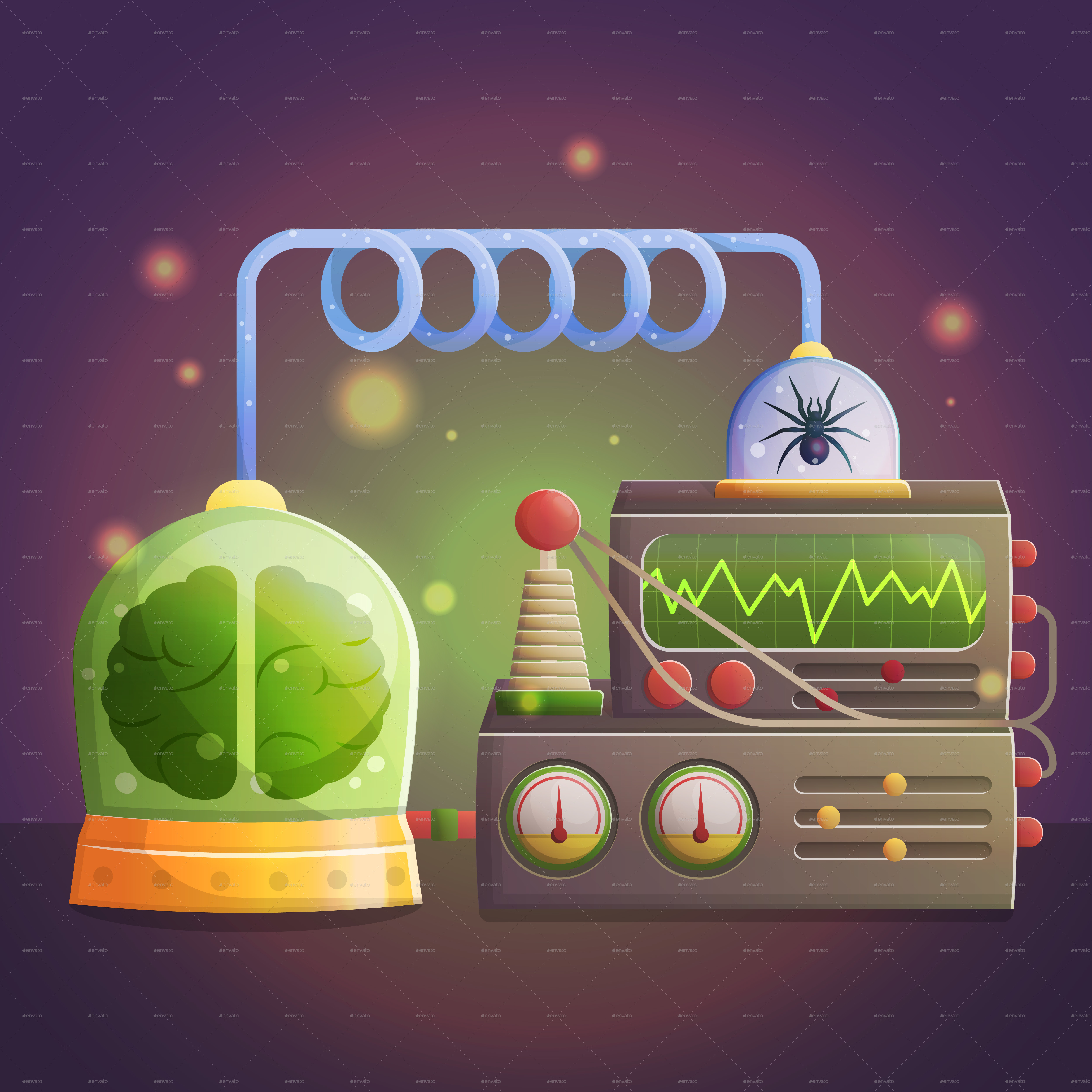 Mad Professor Laboratory Items, Vectors | GraphicRiver