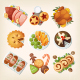 Traditional Christmas Food, Vectors | GraphicRiver