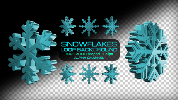 Snowflakes Loop Background Element, Motion Graphics | VideoHive