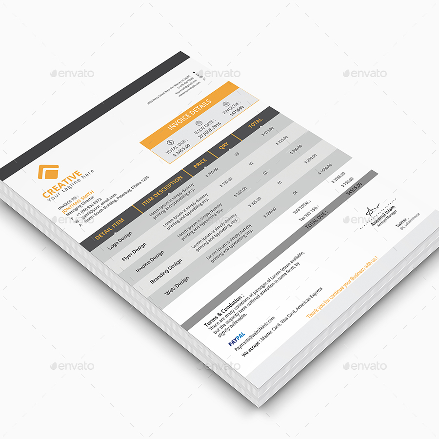 The Invoice, Print Templates | GraphicRiver