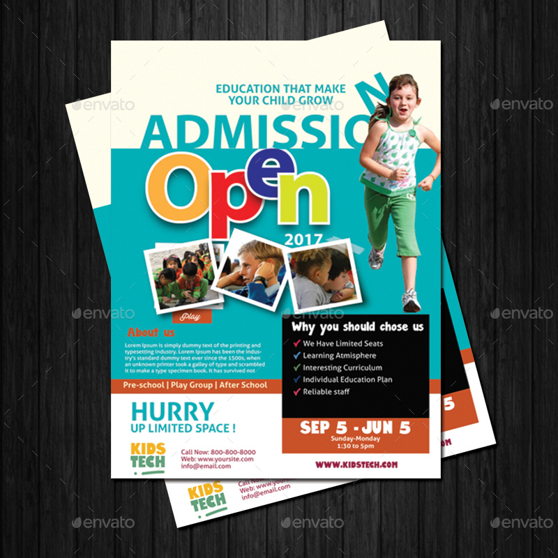 Junior School Promotion Flyers, Print Templates | GraphicRiver