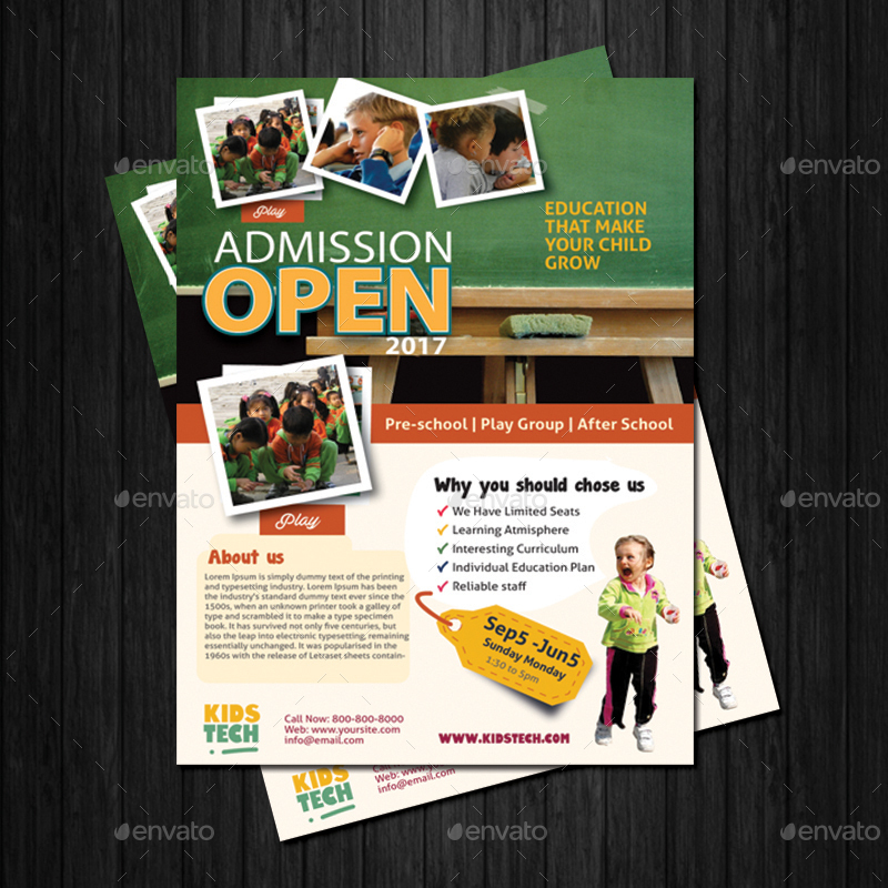 Junior School Promotion Flyers, Print Templates | GraphicRiver