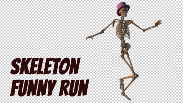 Skeleton Funny Run, Motion Graphics | VideoHive