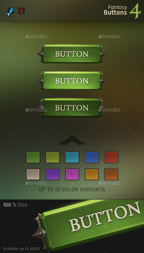 Fantasy Button 4 by KEvil | GraphicRiver