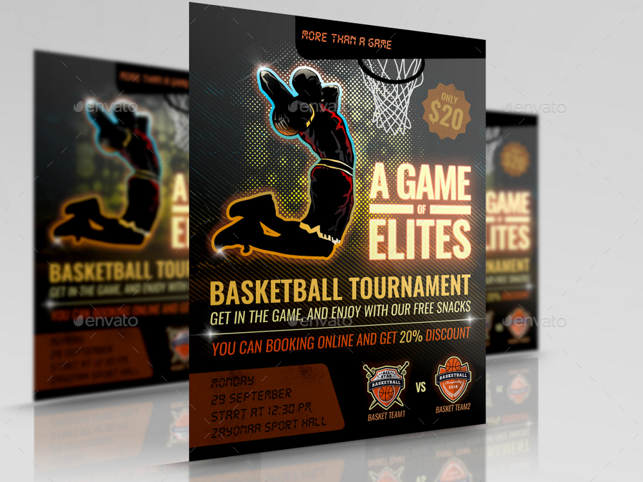 Basketball Flyer, Print Templates | GraphicRiver