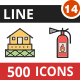 500 Vector Filled Line Icons Bundle (Vol-14), Icons | GraphicRiver