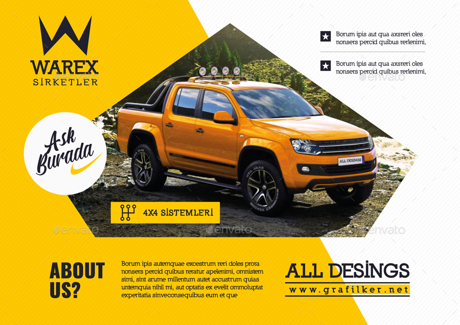 Automobile Introduction Flyer Templates, Print Templates | GraphicRiver