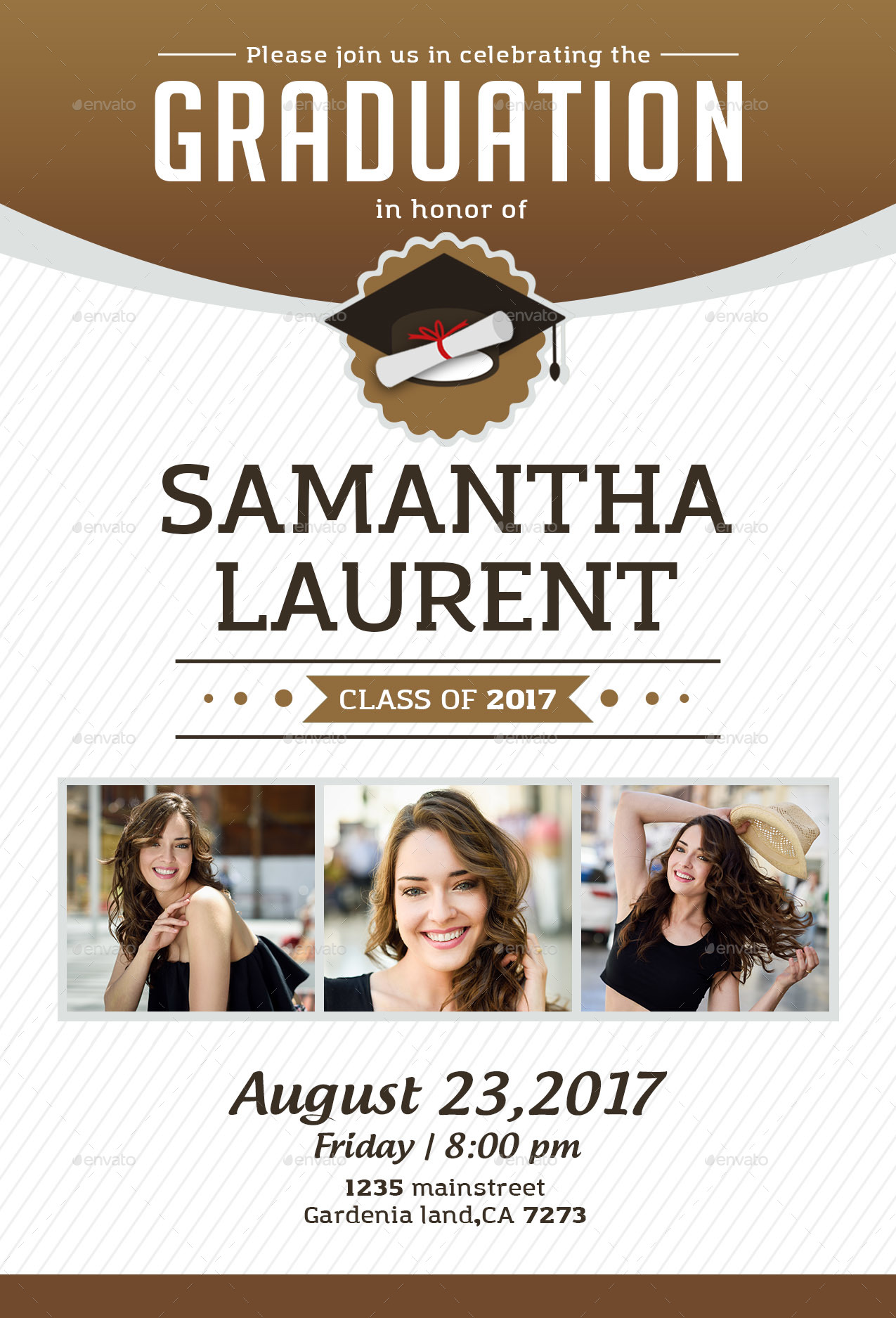 Simple Graduation Template, Print Templates | GraphicRiver