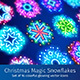Christmas Neon Snowflakes with Magic Sparkles, Icons | GraphicRiver