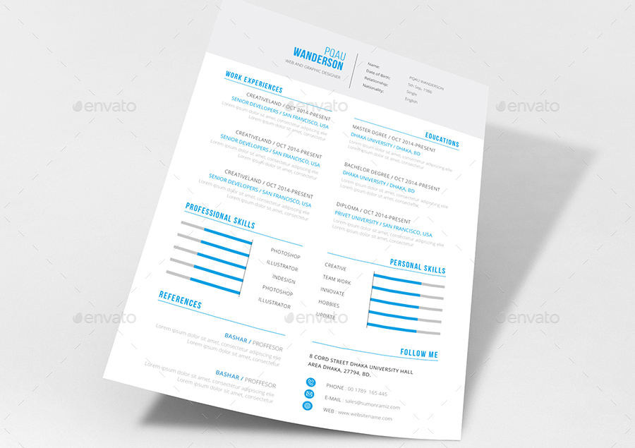 Clean Resume, Print Templates | GraphicRiver