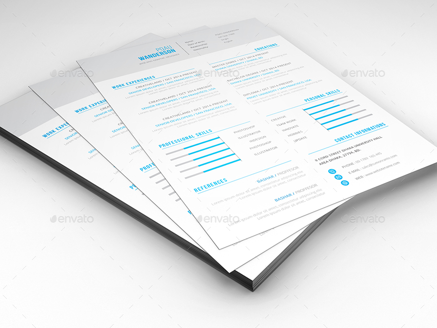 Clean Resume, Print Templates | GraphicRiver