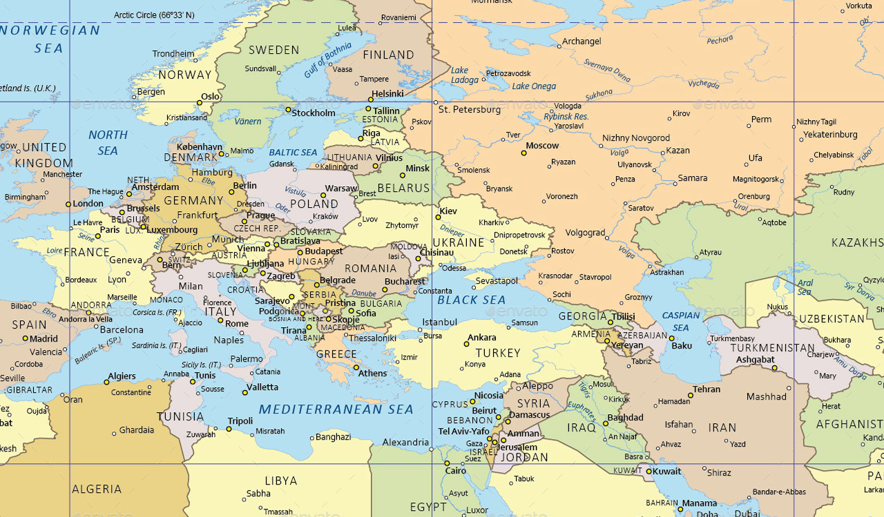 Europe On Map Of World - Map