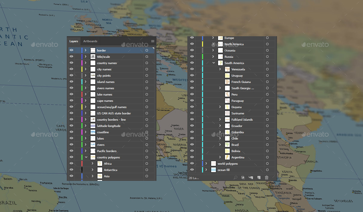 World Political Map, Vectors | GraphicRiver