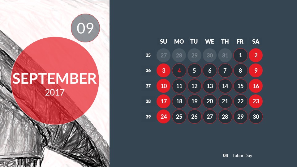 Calendar 2017 and 2016 PowerPoint Presentation Template by SanaNik
