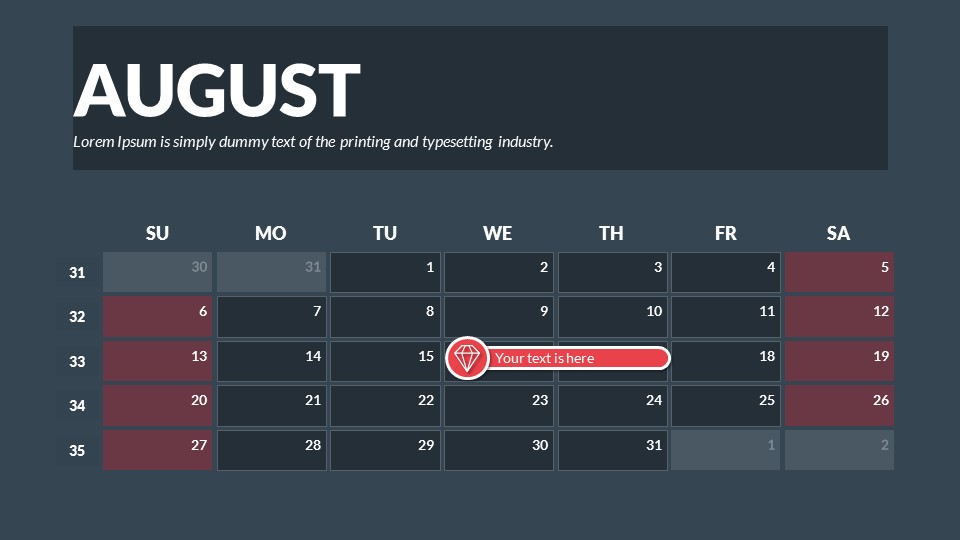 Calendar 2017 and 2016 PowerPoint Presentation Template by SanaNik