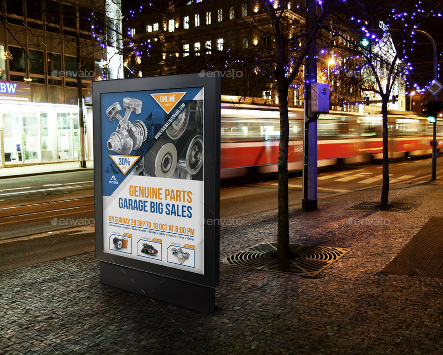 Auto Parts Poster Template, Print Templates | GraphicRiver