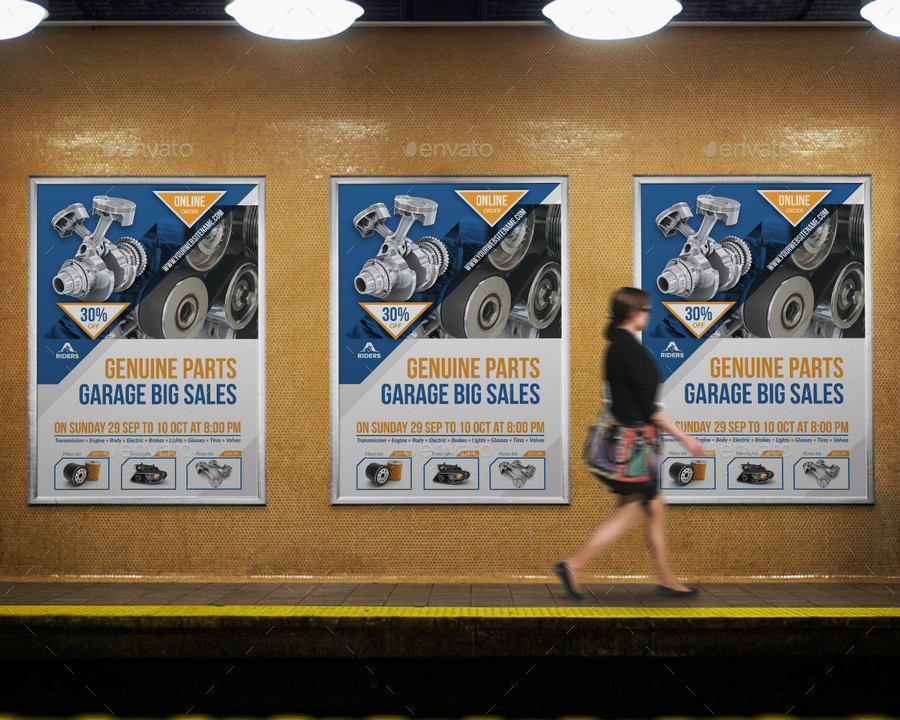 Auto Parts Poster Template, Print Templates | GraphicRiver