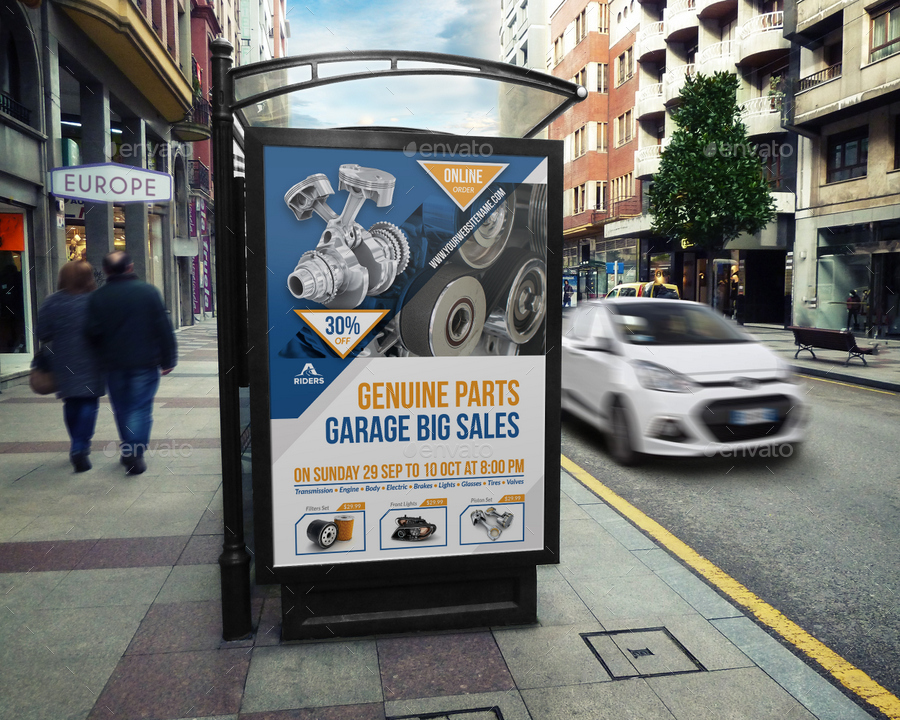 Auto Parts Poster Template, Print Templates | GraphicRiver