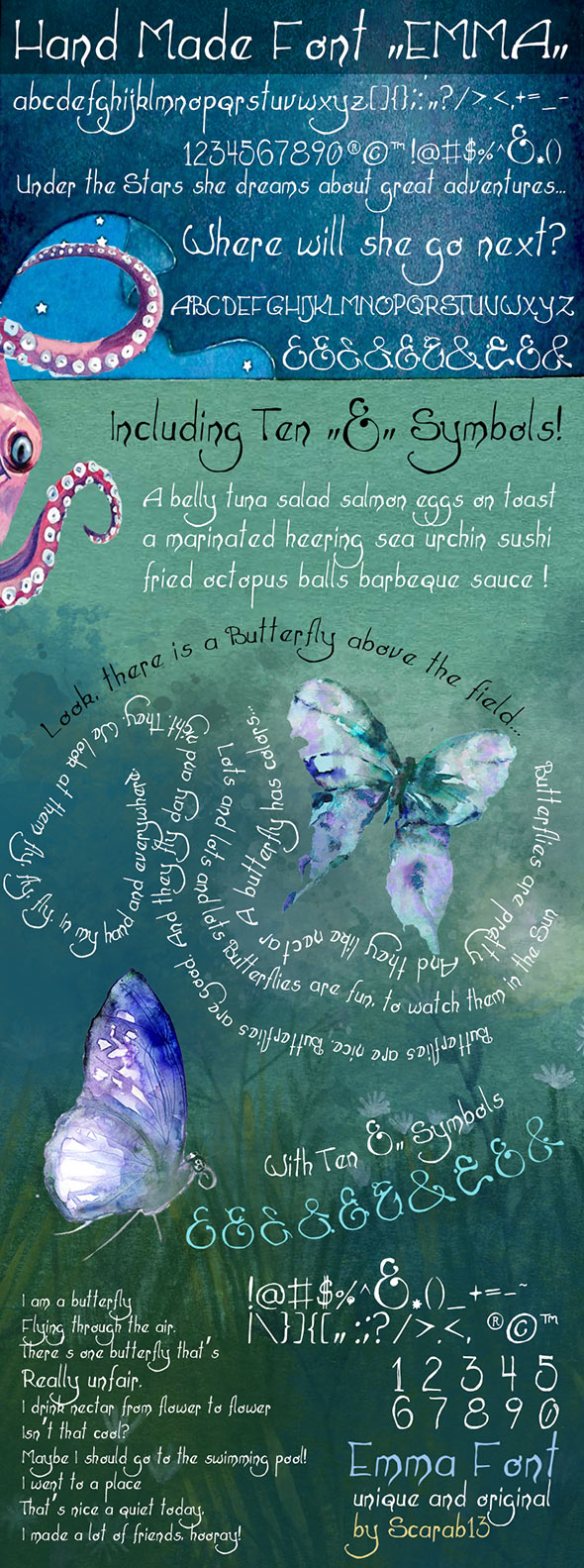 Hand Written Font Emma by scarab13 | GraphicRiver