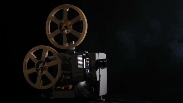 Working Projector Side View Studio, Stock Footage | VideoHive