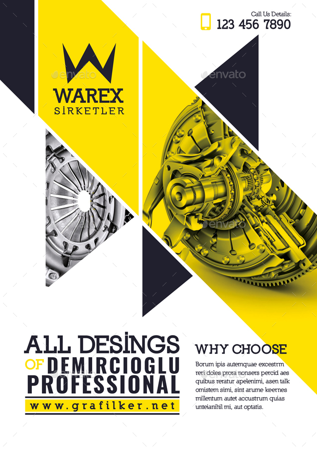 Technical Data Flyer Templates, Print Templates | GraphicRiver