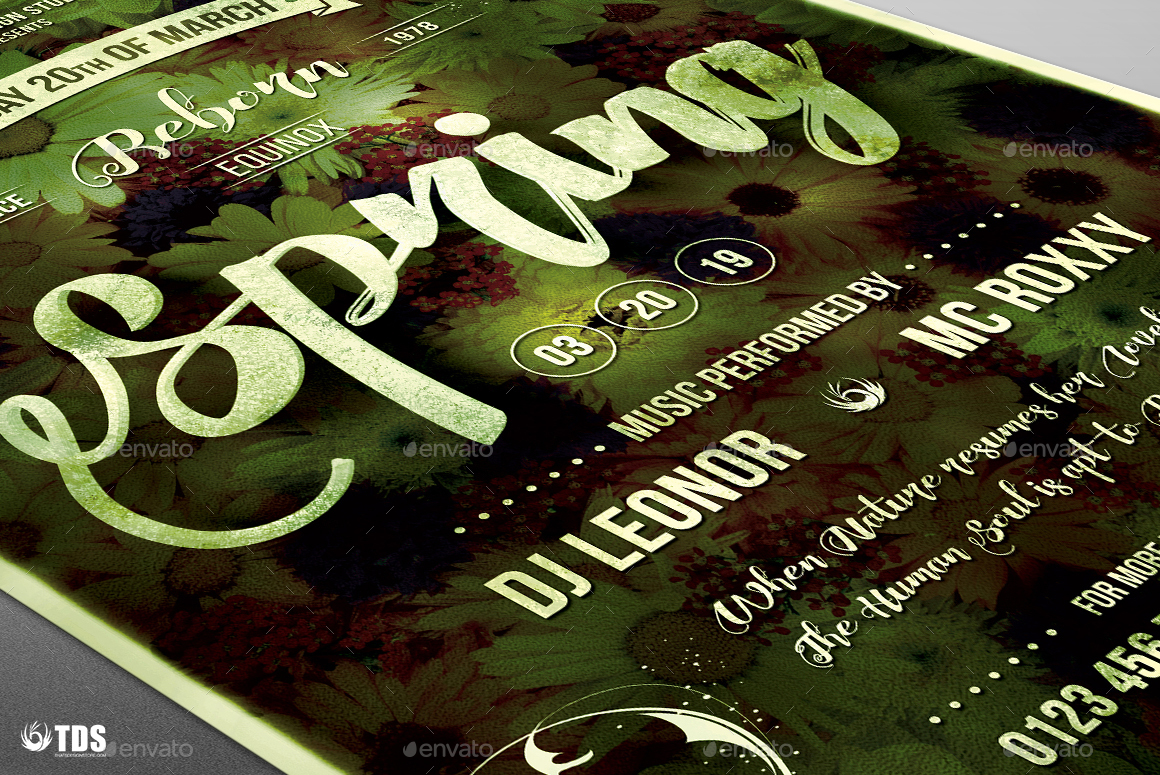 Spring Equinox Flyer Template V1 by lou606 | GraphicRiver