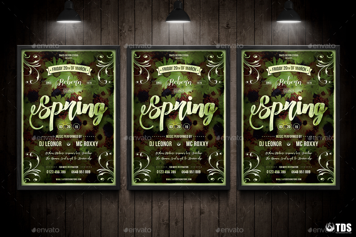 Spring Equinox Flyer Template V1 by lou606 | GraphicRiver