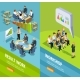 Business Learning Isometric Vertical Banners, Vectors | GraphicRiver